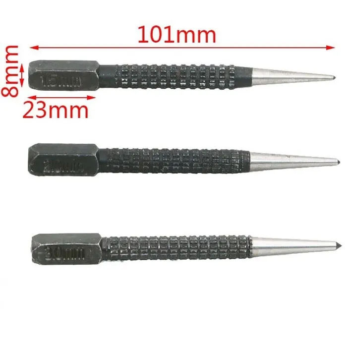 Promo Center Pin Punch 3pc HSS Marking Drilling Penanda Titik Bor -MB91 ...