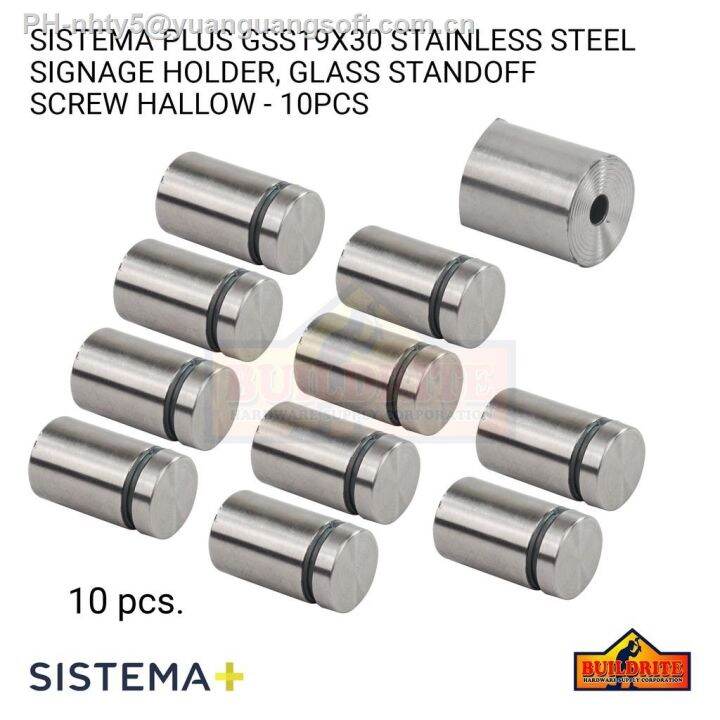 bolts and nuts SISTEMA GSS19X30.SS Signage Glass Standoffs Screw ...