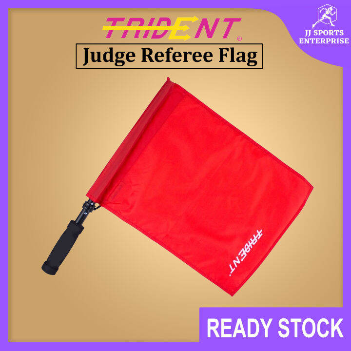 Trident Linesman Flag Football Soccer Rugby Hockey Training Match Judge Referee Flag Trident ...