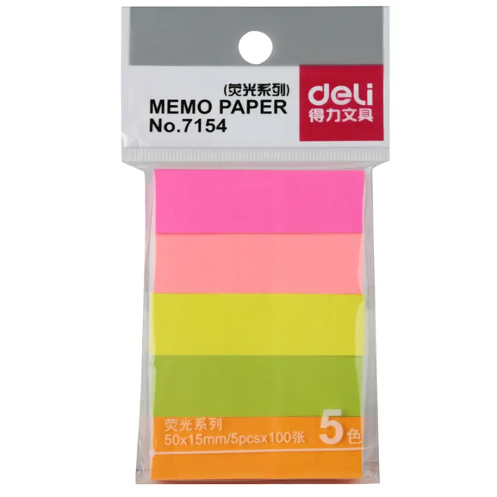 Post-it notes creative note paper 5-color fluorescent cute cartoon girl ...