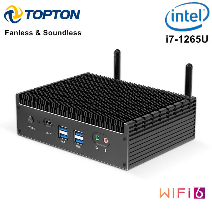10th Gen Fanless 2 Lans Intel Mini PC I7 10510U I5 10210U อุตสาหกรรม ...
