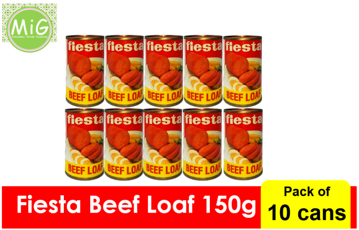 Fiesta Beef Loaf 150 grams can x 10 pcs | Lazada PH