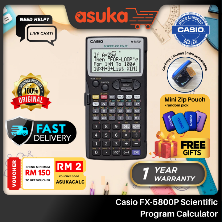 Casio FX-5800P Scientific Program Calculator FX5800P | Lazada