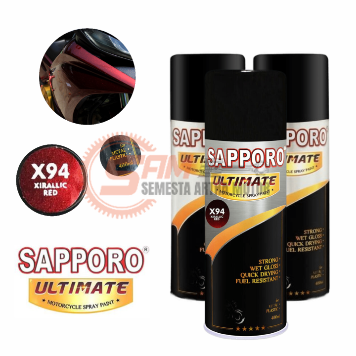 Pilox Sapporo Ultimate Xirallic Red X94 Cat Semprot Merah Pilok Metal ...