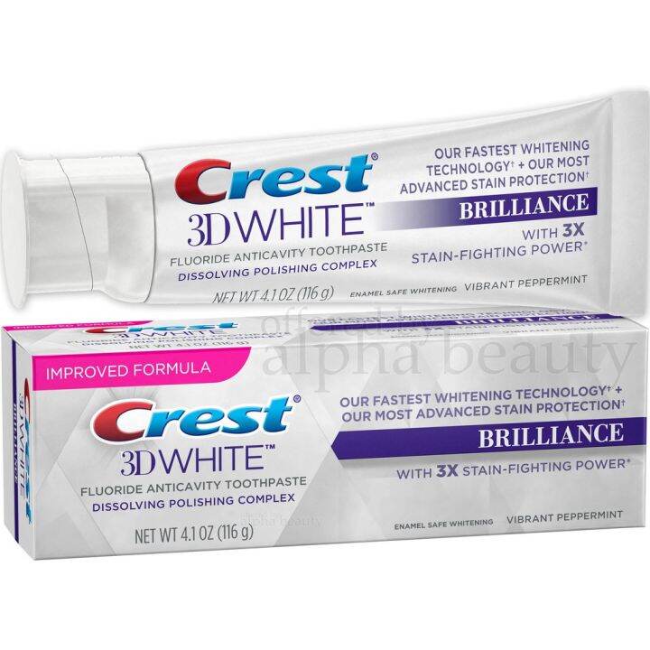 (DIJAMIN ORIGINAL) Crest 3D White Brilliance Toothpaste 110 gr/116 gr | Lazada Indonesia