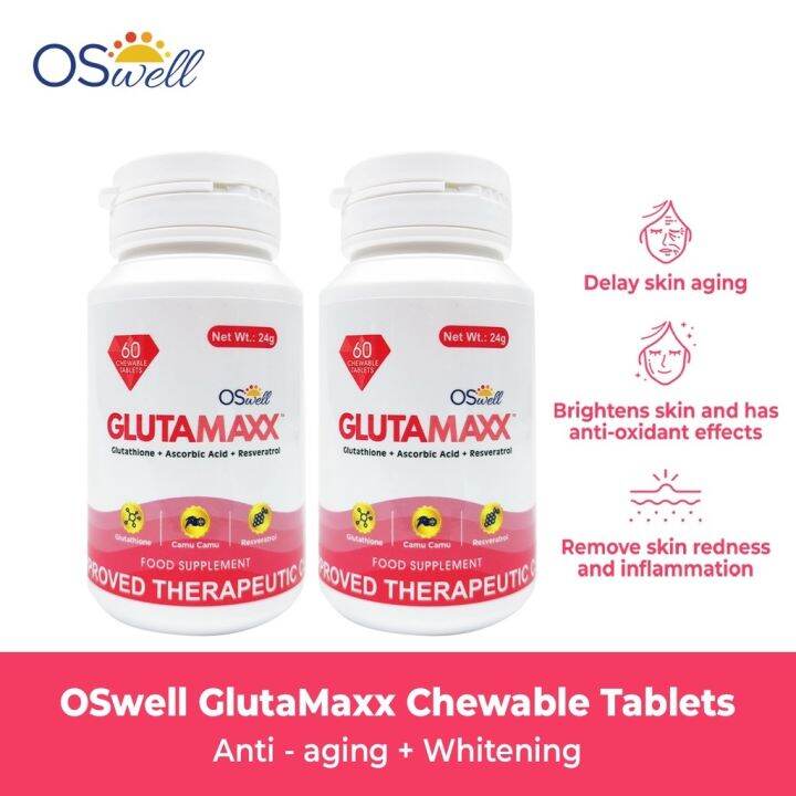 OSwell BUY 1 TAKE 1 Gluta Maxx Chewable Tablet for Whitening 400mg 60 ...