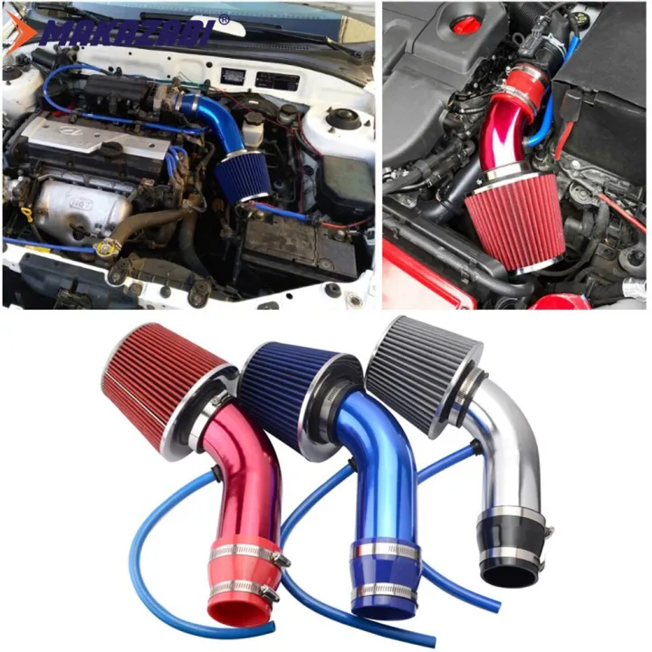1 Set 76mm Universal Aluminum Air Intakes Parts Car Cold Air Intake ...