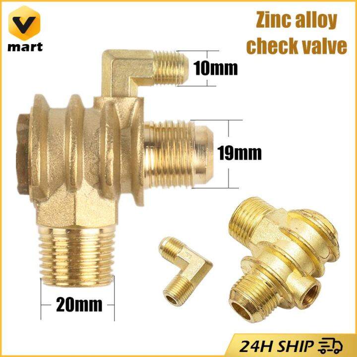 Air Pump Check Valve Zinc Alloy 3 Port Check Valve Connector Durable ...