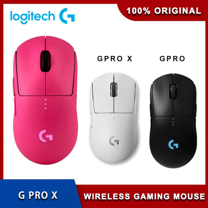 Logitech G PRO X SUPERLIGHT G PRO GPW สีชมพูเมาส์สำหรับเล่นเกมส์ไร้สาย25K HERO เมาส์สำหรับเล่น ...