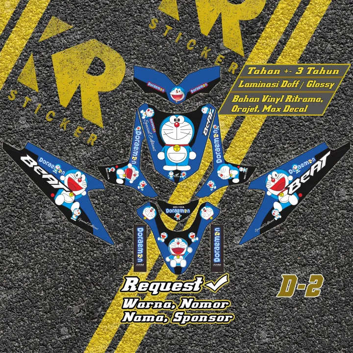 Stiker Decal Beat Karbu fullbody | Custom desain request warna nama ...