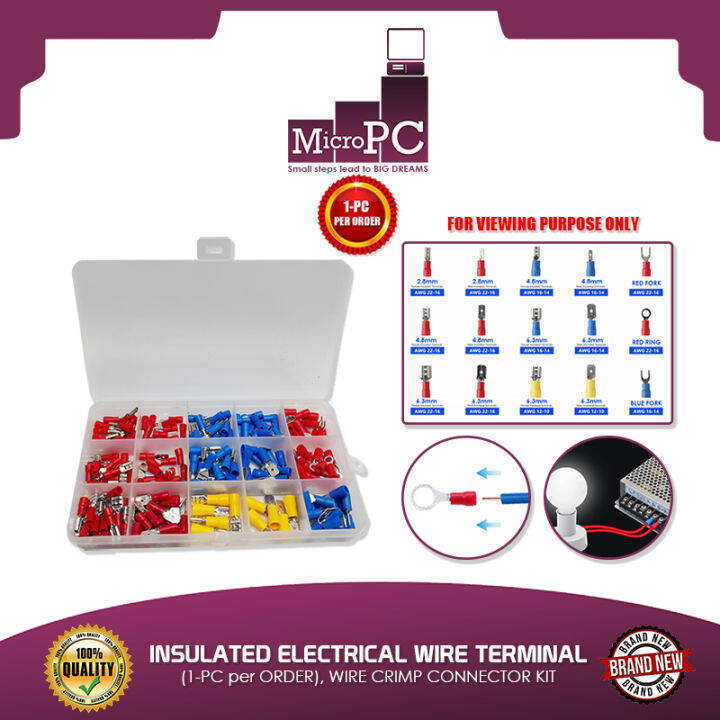 INSULATED ELECTRICAL WIRE TERMINAL (1-PC per ORDER), WIRE CRIMP ...