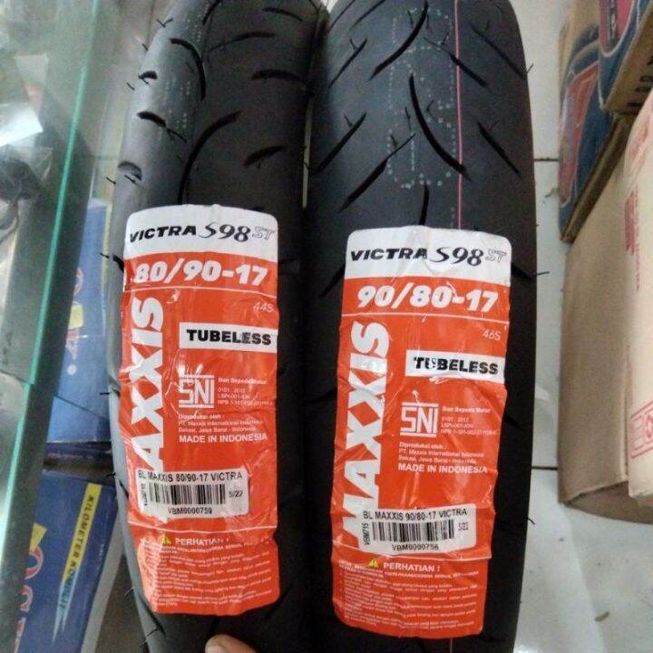 PAKET SEPASANG BAN MAXXIS VICTRA S98ST 70/90 -17 + 80/90 -17 + 90/80 ...