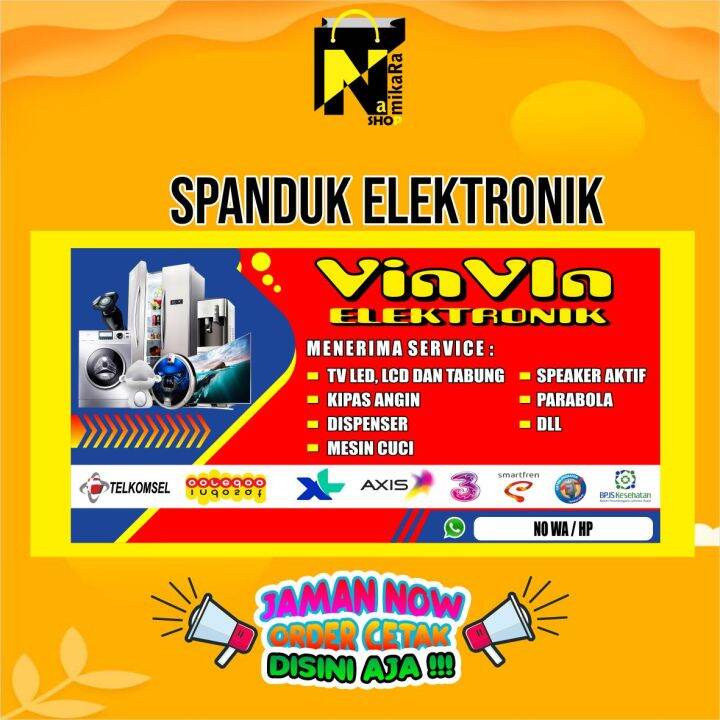 Spanduk Banner Servis Elektronik / banner service Elektonik ukuran ...