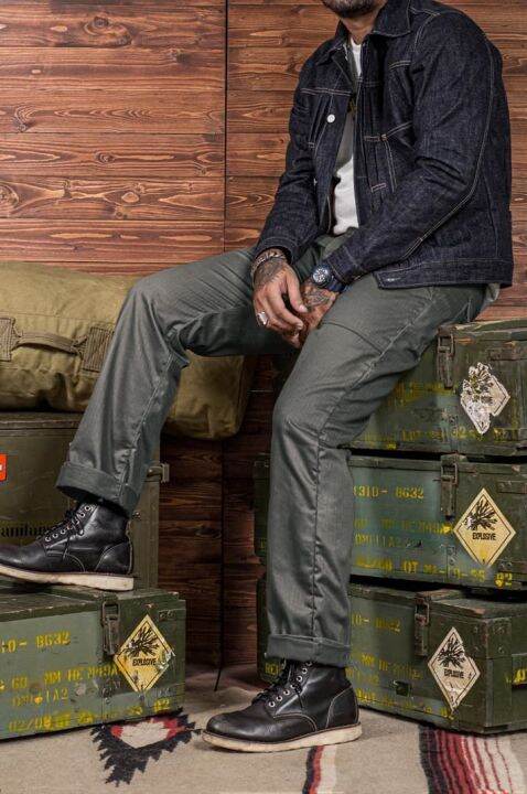 Simple&Raw - SK843 Unity Baker Pants Harringbone (Olive) | Lazada.co.th