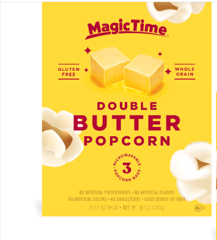 Magic Time Double Butter Flavour Popcorn 240g | Lazada