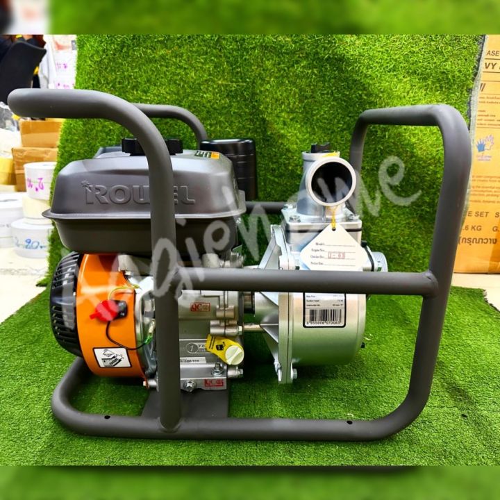 ROWEL ปั๊มชนเครื่อง เบนซิน รุ่น RW-WP20Y ( เครื่องยนต์ 4 จังหวะ / 6.5HP / ท่อออก 2นิ้ว) เครื่อง ...