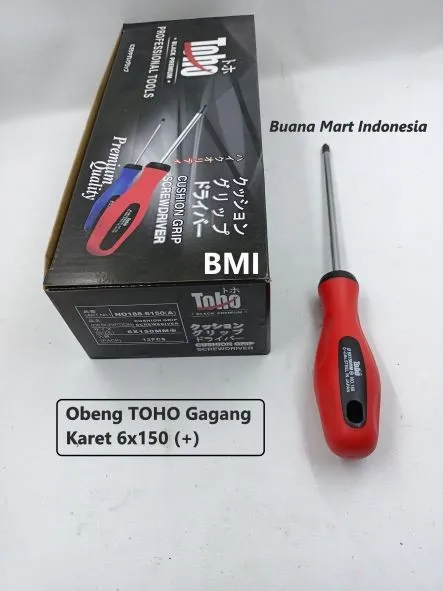 Obeng TOHO GG Karet 6x150mm (+) Plus | Screwdriver Magnet PREMIUM ...