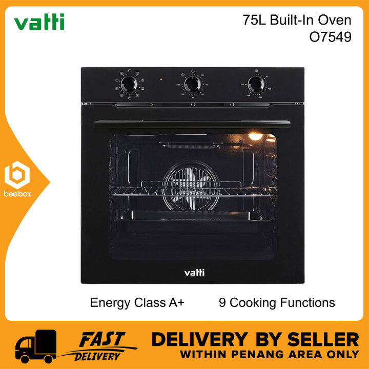 Vatti O7549 Build-in Oven 75L with 9 Cooking Functions A+ Energy | Lazada