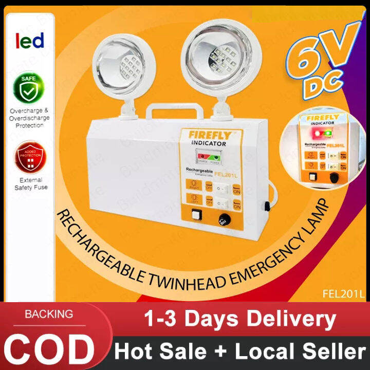 【24 hours delivery】Quick Response Rechargeable LED Twin Head Emergency ...