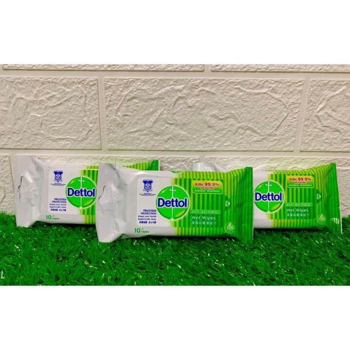 DETTOL WET WIPES ANTI-BACTERIAL 10'S | Lazada