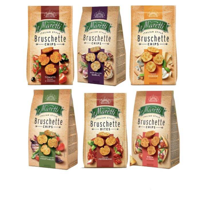 Bruschetta Bruschette Maretti Oven Baked Chips 70g | Lazada PH