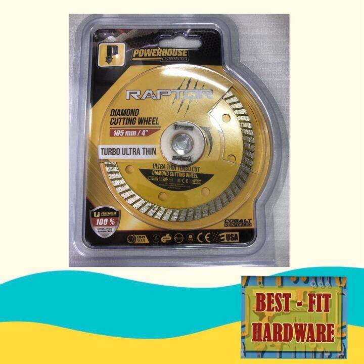 COD POWERHOUSE DIAMOND CUTTING DISC - 4 INCHES RAPTOR TURBO ULTRA THIN ...