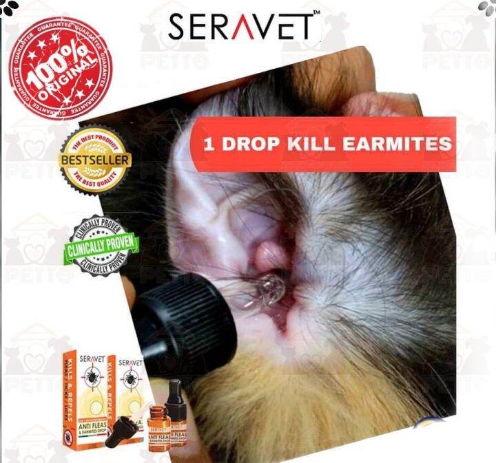 2 in 1 Anti Fleas Ticks Lices & Earmites Drop Anti Kutu Kucing dan ...