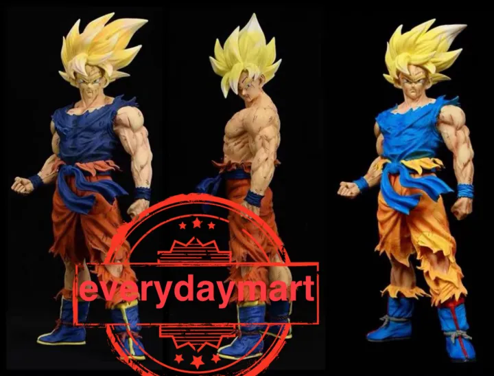 DRAGON BALL💥SUPER SAIYAN GOKU BATTLE DAMAGED VERSION💥ACTION FIGURE TOYS ...