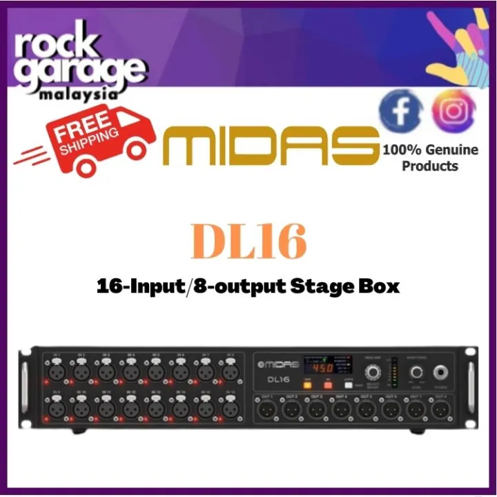 Midas DL16 16-Input/8-output Stage Box ( DL-16 / DL 16 ) | Lazada