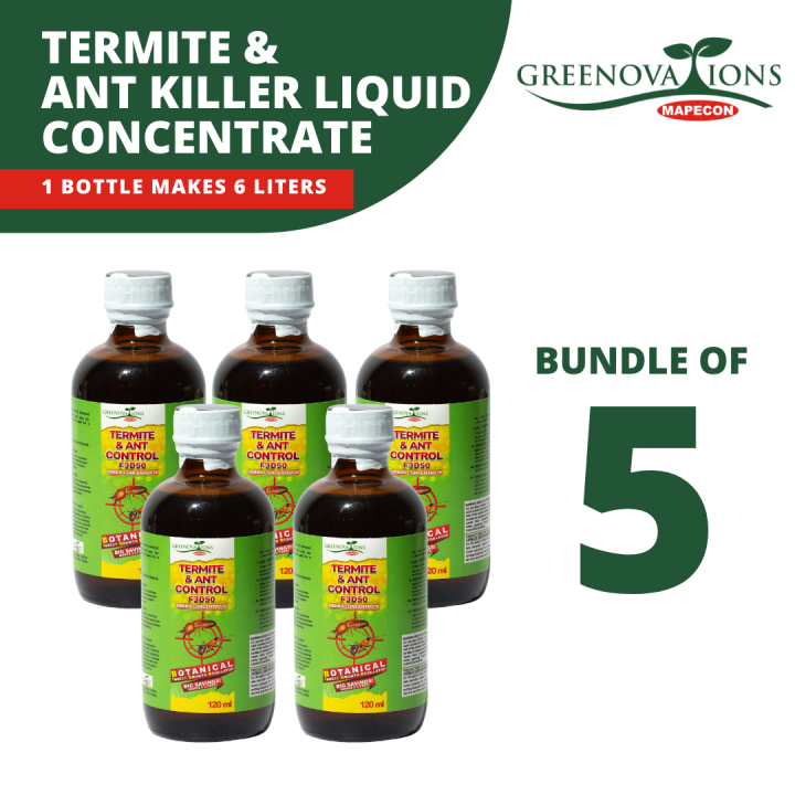 MAPECON F3D50 Termite and Ant Killer Liquid Concentrate 120ml BUNDLE OF ...
