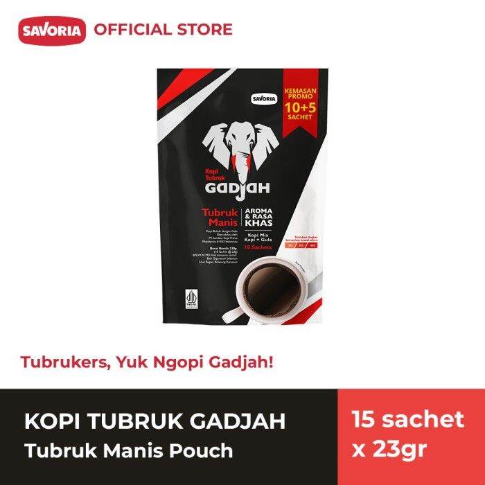 Kopi Tubruk Gadjah Manis Pouch - Bubuk Kopi Hitam 15 Sachet x 23g | Lazada Indonesia