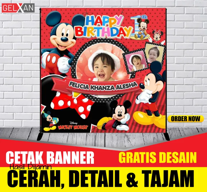 Cetak Banner / Backdrop / Wallpaper / MMT/ Spanduk Ulang Tahun Ultah ...