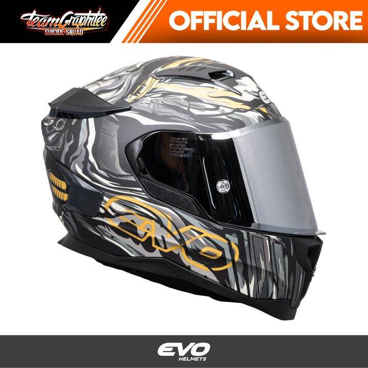 EVO HELMET AR01 BRUTAL (SILVER LENS) DUAL VISOR w/ FREE clear lens ...