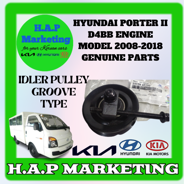 IDLER PULLEY FOR HYUNDAI PORTER II D4BB ENGINE/GENUINE PARTS (GROOVE ...