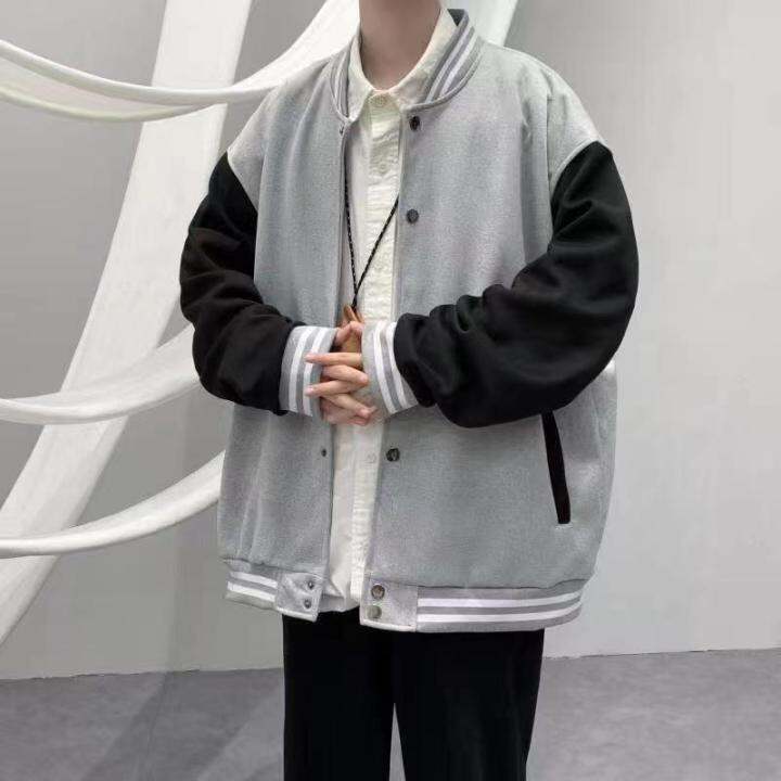 PLAIN CLASSIC VARSITY JACKET | Lazada PH