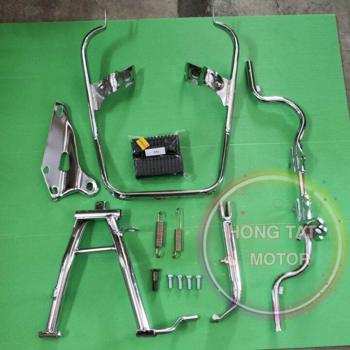 honda fame c70 gbo gboj ex5 dream chrome stand tengah tepi footrest set besi step exhaust ...