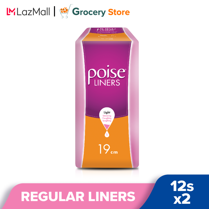 Poise Liners Regular 12s x 2 | Lazada