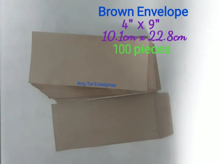 4" x 9" Manila (Brown) Envelope (100 pieces) | Lazada