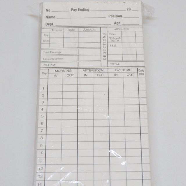 Time Card / DTR for the employees | Lazada PH