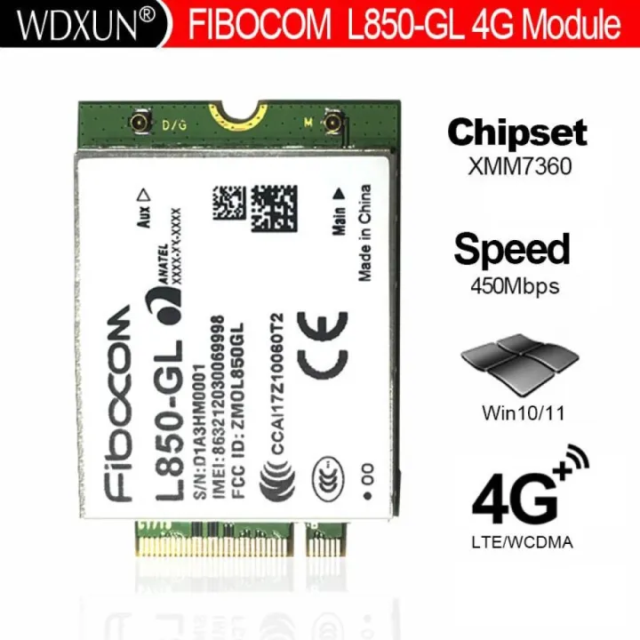 Fibocom L850-GL Full Netcom 4G Wireless Module Downstream 450Mbps ...