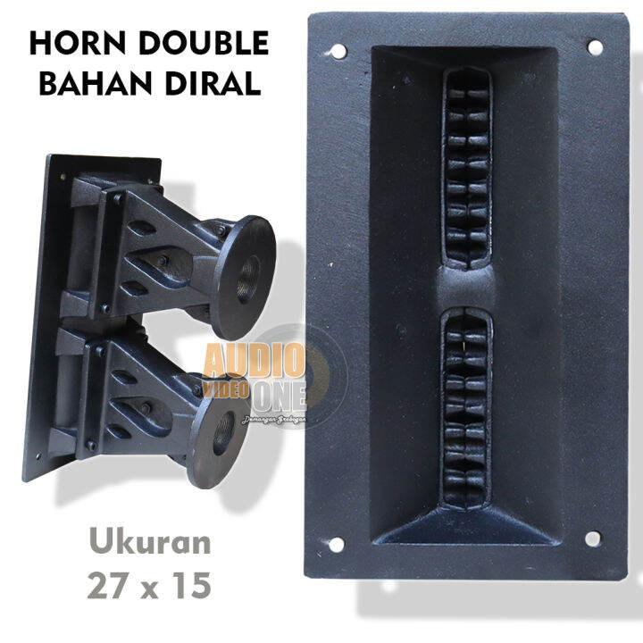 Horn Array Double Driver 27 x 15 cm Bahan Diral Corong Tweeter Cor ...