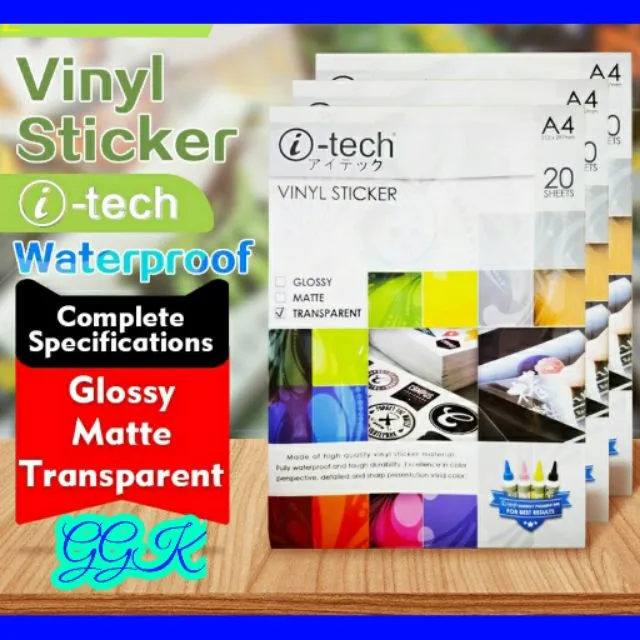 ITECH VINYL STICKER WATER PROOF (MATTE,GLOSSY,TRANSPARENT WO | Lazada PH