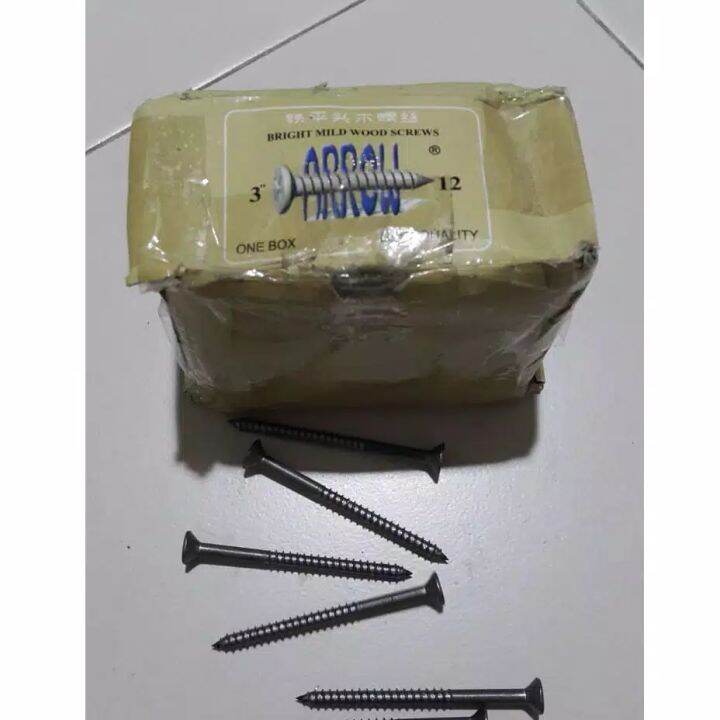 100pcs Skrup Kayu 3" x 12 ARROW Kepala Plus - Paku Skrup + 3 3"x12 ...