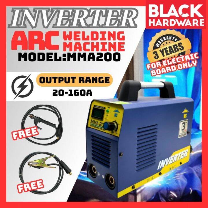 Black Hardware INVERTER Arc Welding Machine Portable Electrode Mesin ...