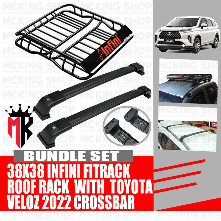 Toyota Veloz 2022 38x38 Aluminum INFINI FITRACK Roofrack / Roof Rack Top Load / Topload Carrier ...