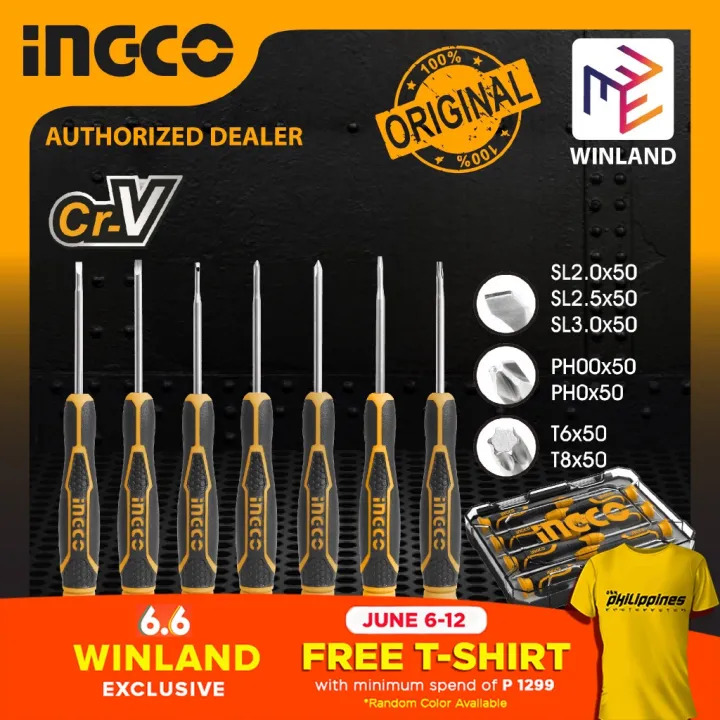 INGCO Precision Screwdriver 7pcs Screw Driver / SET HKSD0718 *WINLAND ...