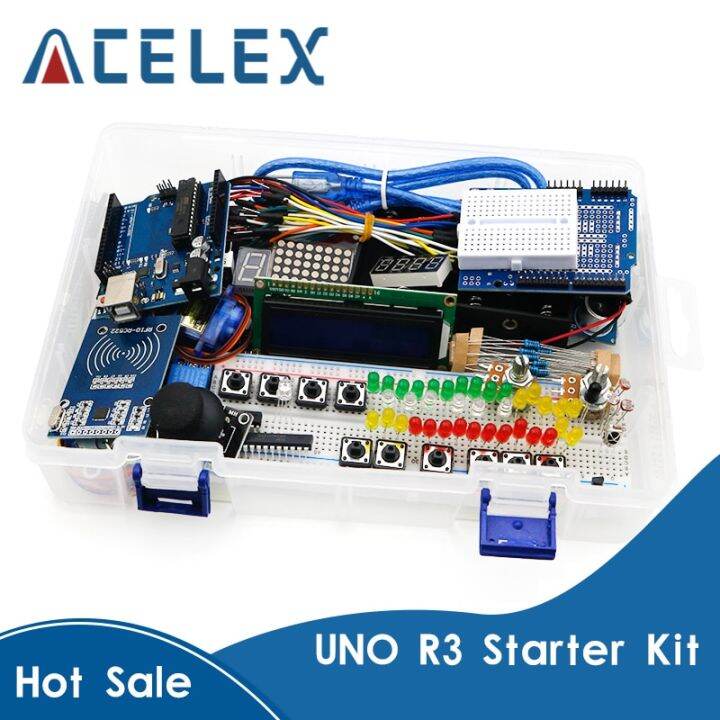 Starter Kit For Arduino Uno R3 - Uno R3 Breadboard And Holder Step Motor / Servo /1602 Lcd ...