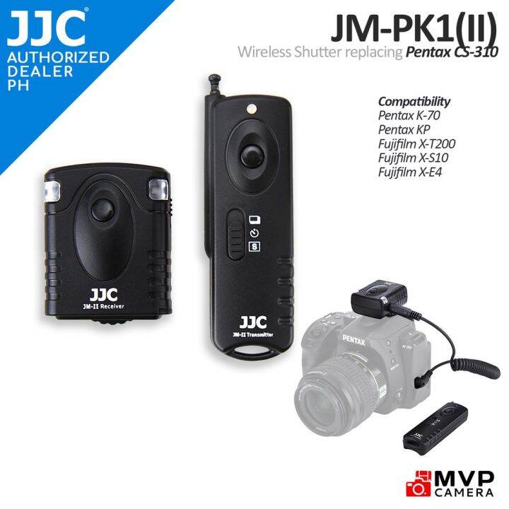 JJC JM-PK1 (II) Wireless Remote Control Shutter Release Controller for Pentax K-70 KP, Fujifilm ...
