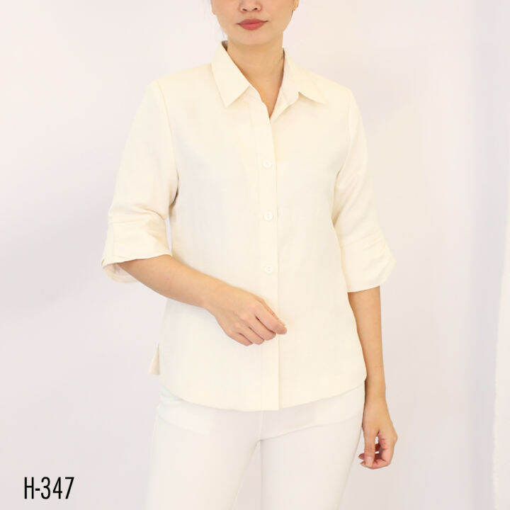 MIKIKO Shirt MI-H347 สูทติ้ง แขนยาว IGPU17-SL5 | Lazada.co.th