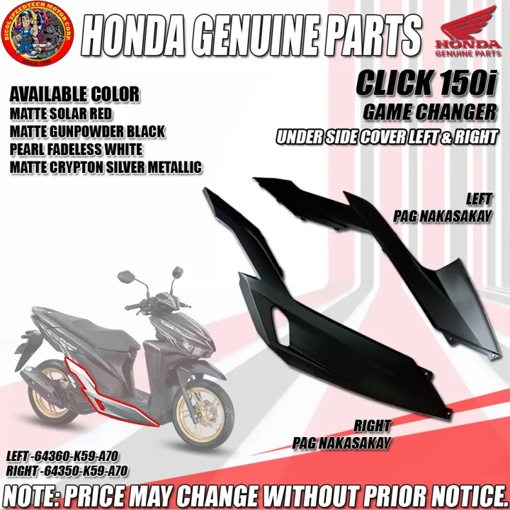 CLICK 150 i GAME CHANGER UNDER SIDE COVER LEFT RIGHT GENUINE | Lazada PH